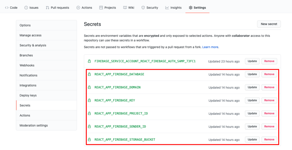 Git Pushできない環境変数をgithub Actionsで利用する方法